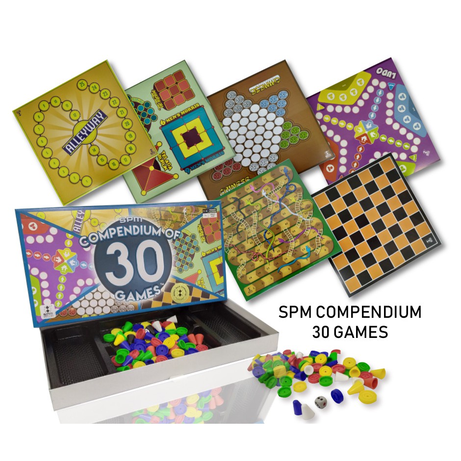 SPM Compendium of 30 Board Games For Multiplayer - 30 Games In 1 Set ...