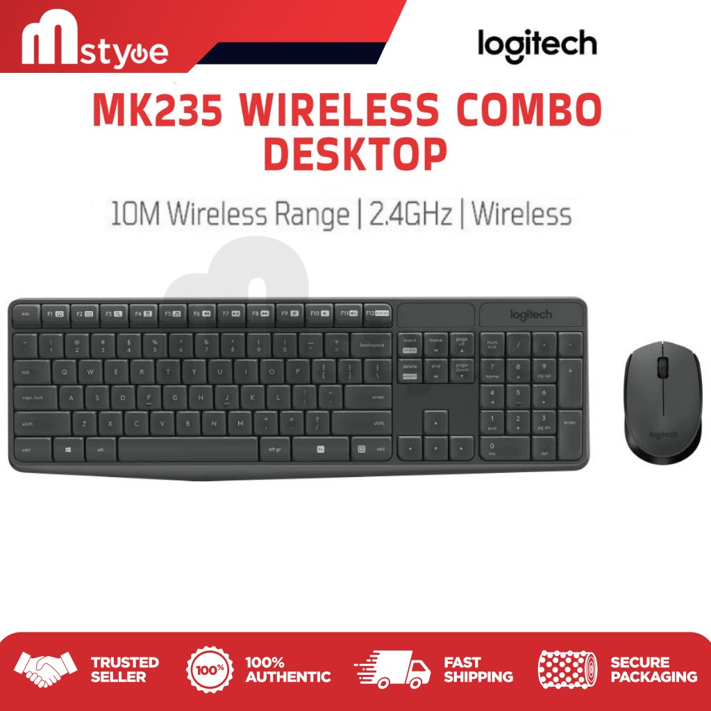 Logitech Mk235 Wireless Keyboard And Mouse Combo 920 007937 Shopee