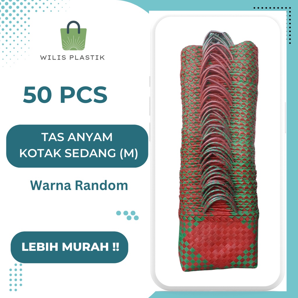 Package OF 50 PCS MEDIUM BOX Woven Gift Bags (M) Hampers Parcel Gift ...