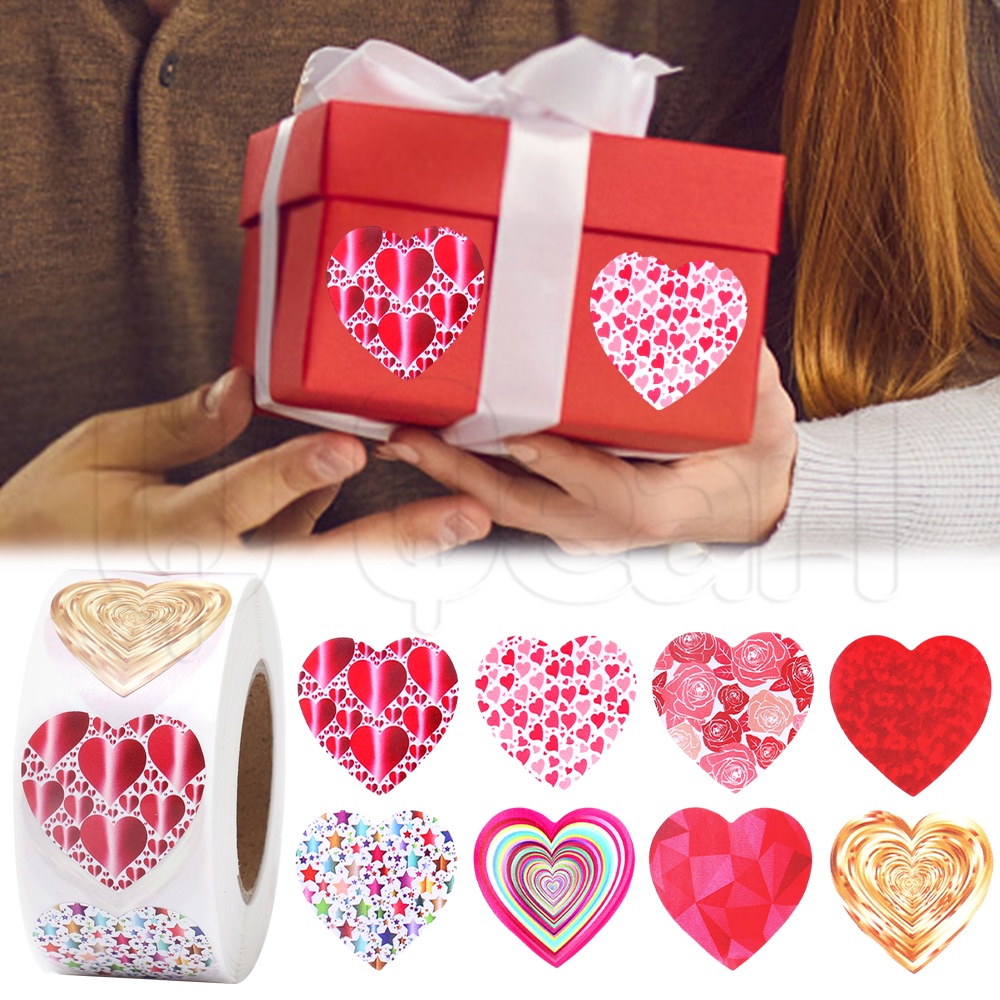 Multiple Styles Valentine's Day Themed Sticker - Envelope Gift Decor ...