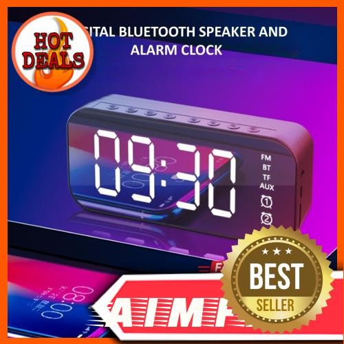 Jam Digital LED Beserta Cermin Dan Bluetooth Senang Dibawa Dengar Muzik ...