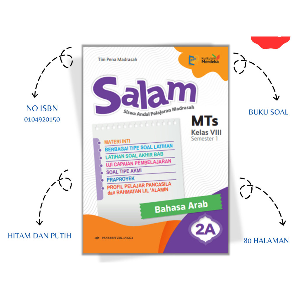Greetings Arabic Mts Class 8A - Merdeka Curriculum - Erlangga | Shopee Malaysia
