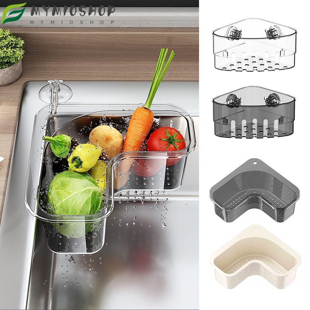 MIOSHOP Sink Drain Racks, Triangle\Heart-shaped Wall Mounted Bathroom ...