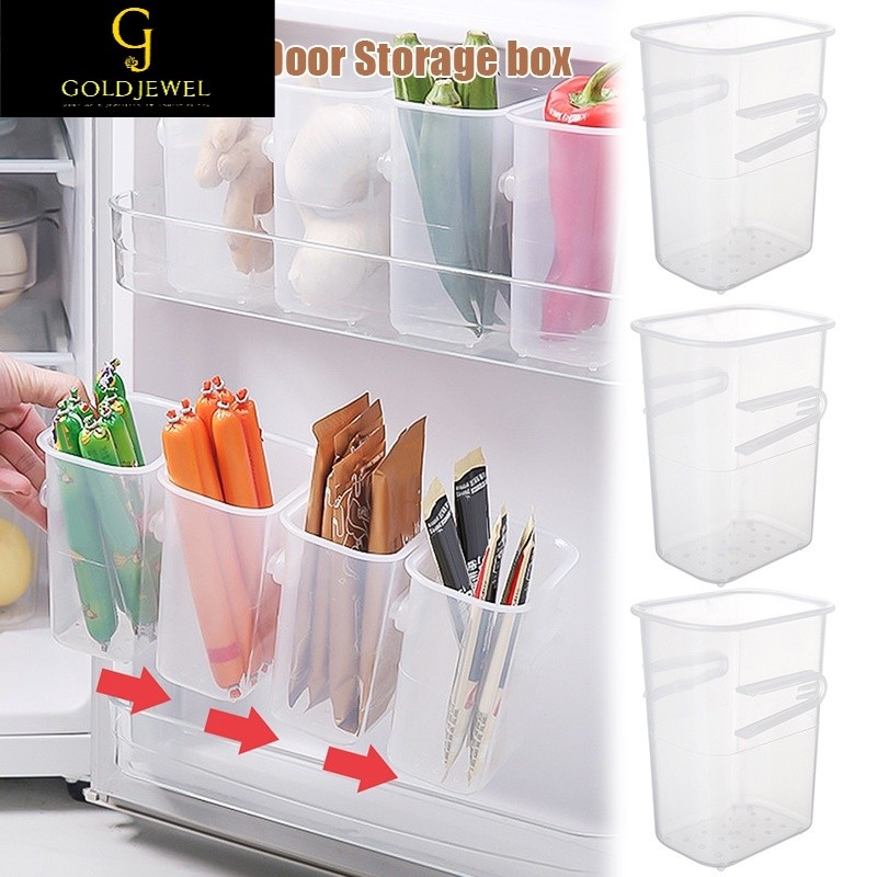 [MJ] Refrigerator Partition Storage Box / Transparent Food Classification Box / Freezer Storage ...