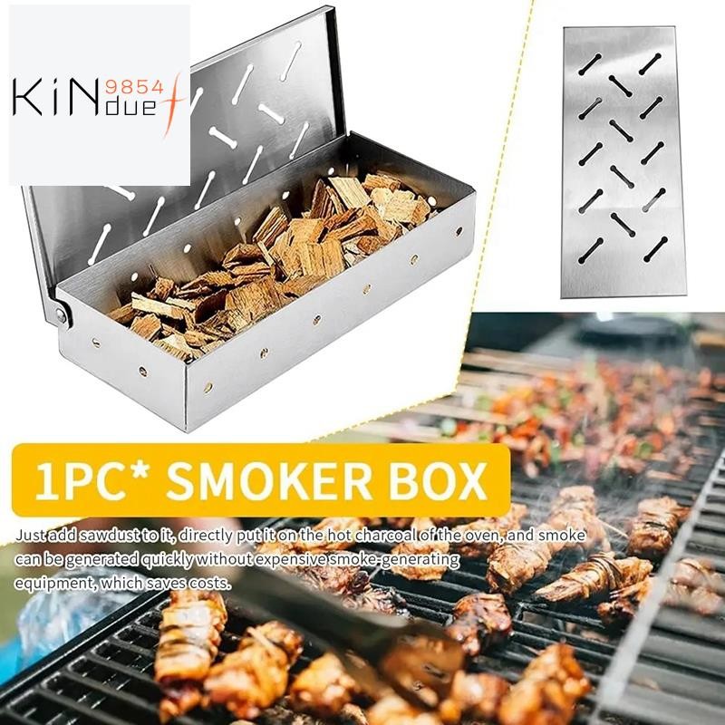 Smoker Box BBQ Smoker Box Wood Chips for Indoor Outdoor Charcoal Gas ...