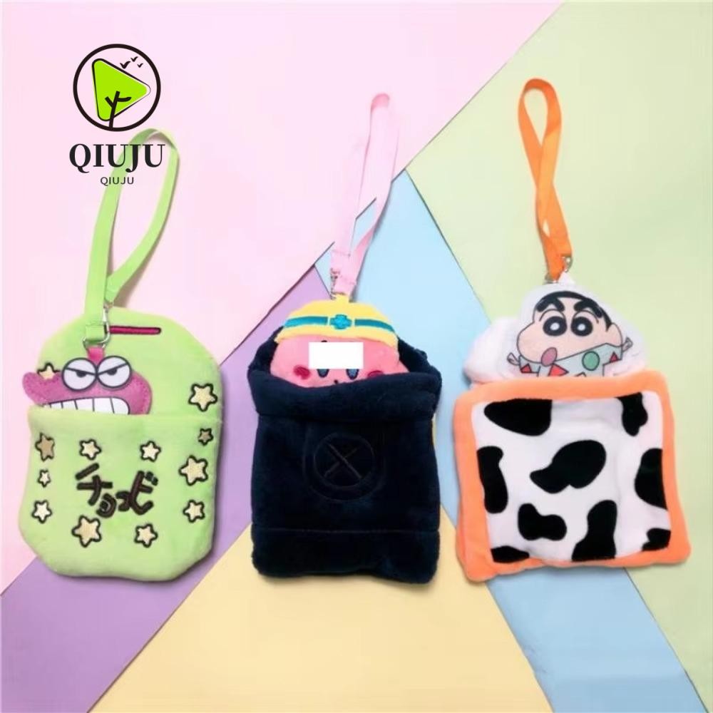 QIUJUU Cartoon Animals Wallet, Retractable Crayon Shin-chan Handheld ...