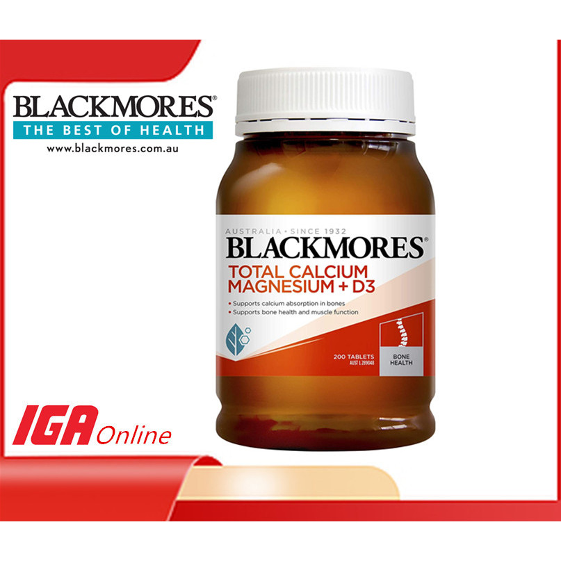 [EXP 10/2026] Blackmores Total Calcium & Magnesium + D3 ( 200 Tablets ...