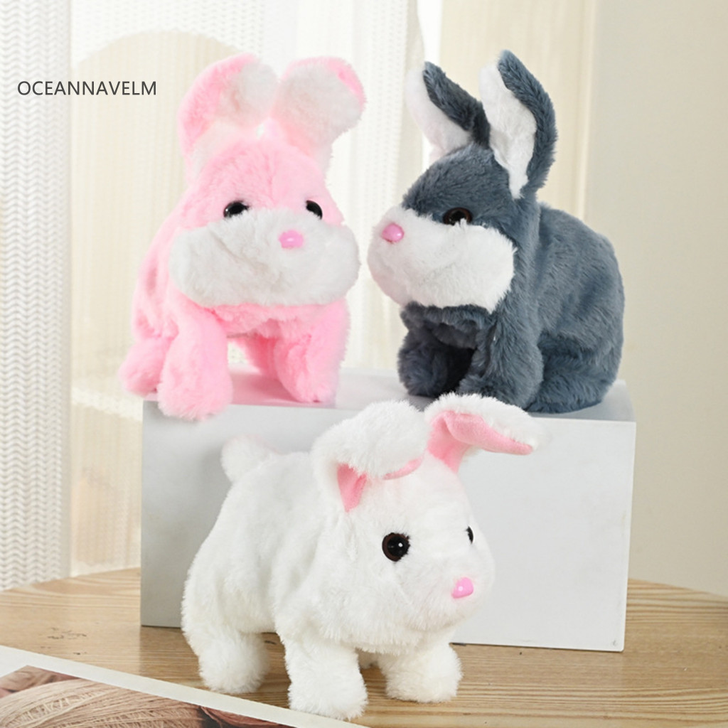 oc Realistic Rabbit Toy Moving Ears Bunny Plush Electric Plush Rabbit ...
