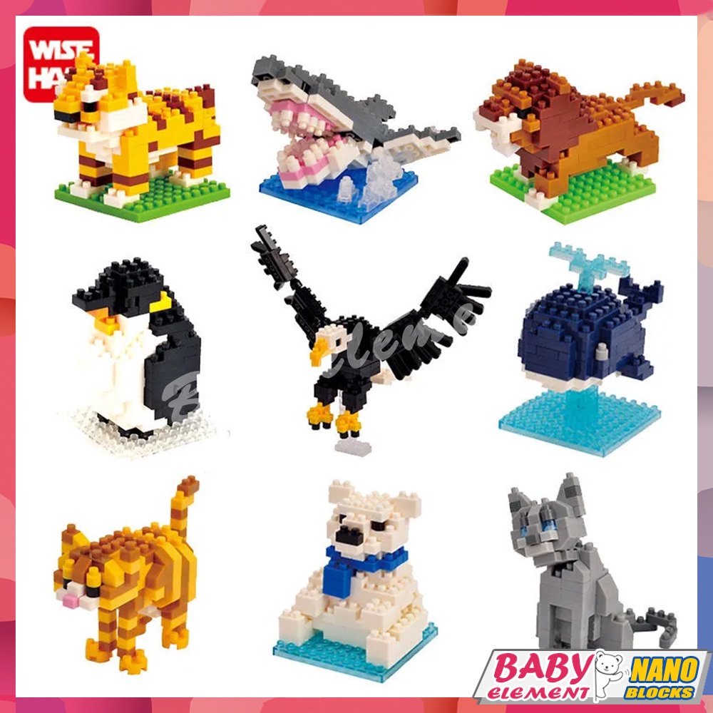 Nano Blocks Animal Series Building Blocks Flamingo Giraffe dog cat ...