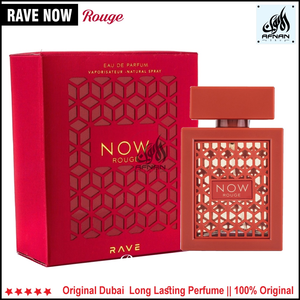 RAVE NOW Rouge By Lattafa for Men & Women Unisex Perfume 100ml Eau De ...