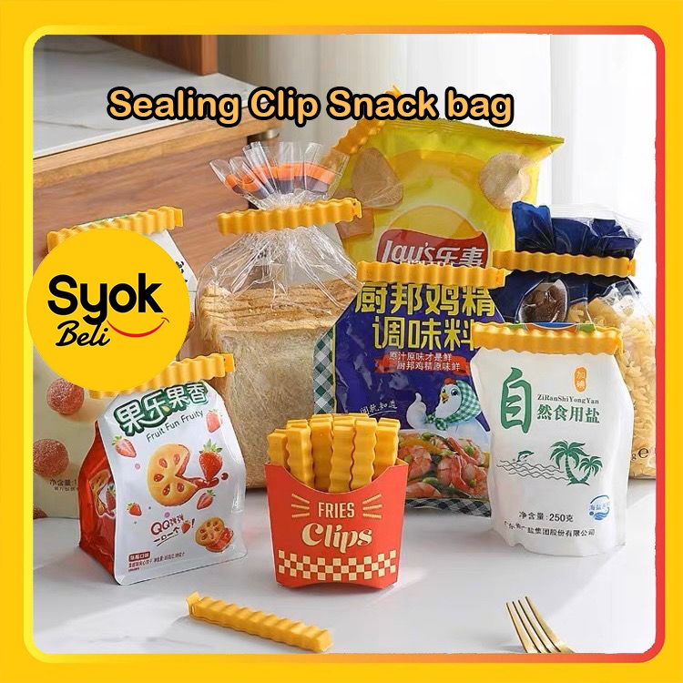 [SYOK] Plastic French Fries Sealing Clip Creative Magnet Refrigerator ...