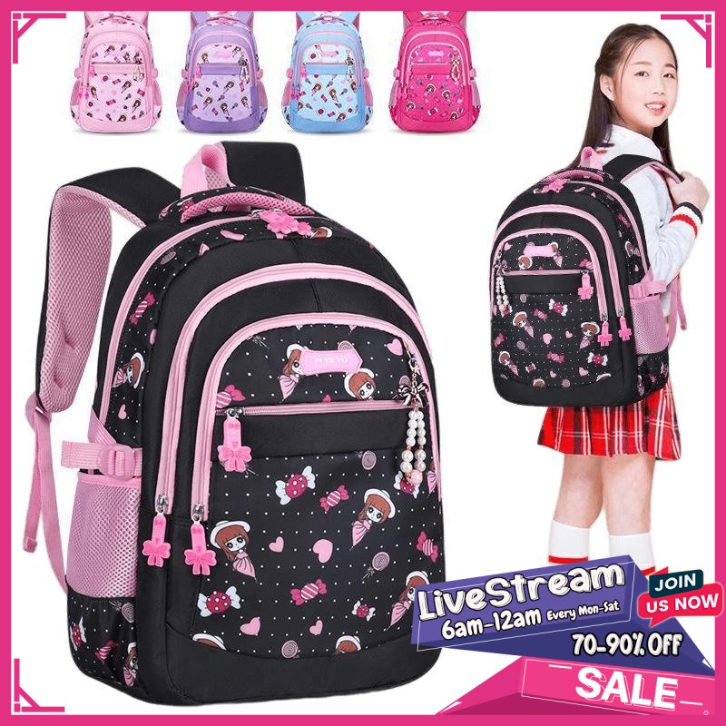 (B618) 43cm Beg Sekolah Rendah Perempuan School Bag Girls Primary ...