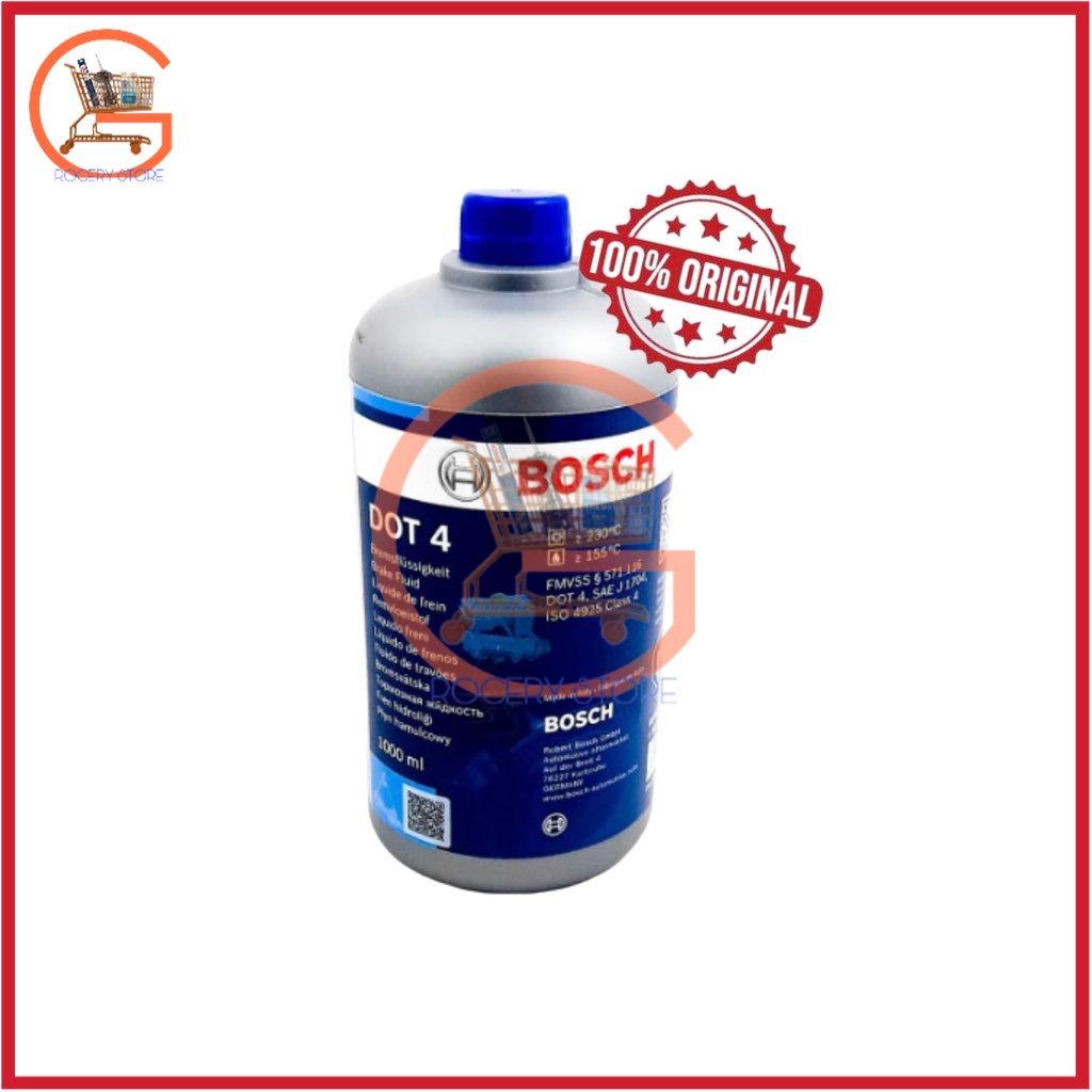 100% ORIGINAL BOSCH BRAKE FLUID BRAKE OIL DOT4 DOT-4 1000ML 1L ...