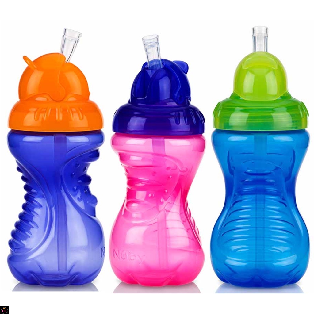 Nuby Thirsty Kids Flip-It Straw Beaker 10oz/300ml Kids water bottle ...