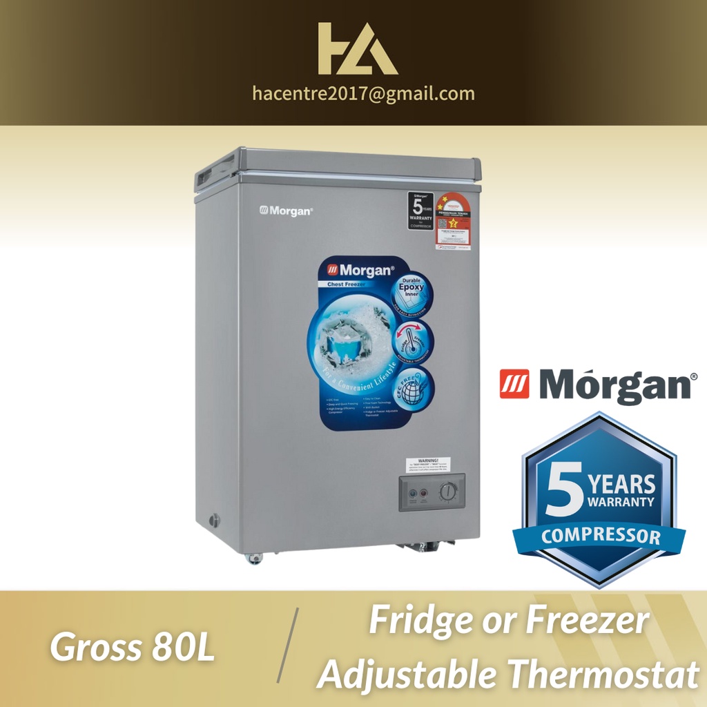 Morgan 80L Dual Mode (Fridge / Freezer) Chest Freezer With Wheels ...