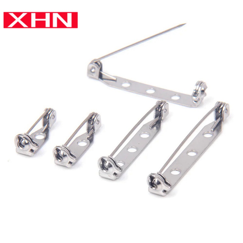 XHN20pcs High Quality Stainless Steel Safety lock Pins Brooch Base Back ...