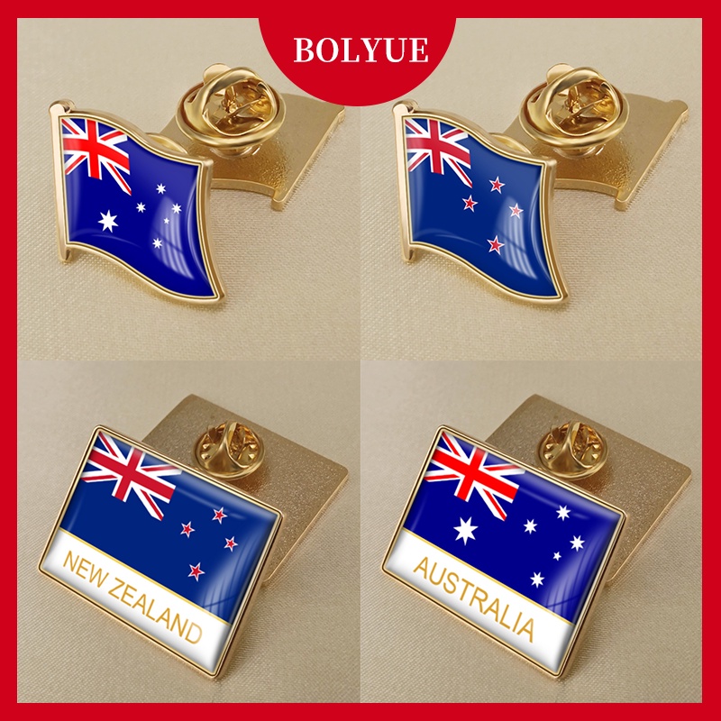 Australia Flag Pin New Zealand Flag Pins Top Grade Flag Booch World ...
