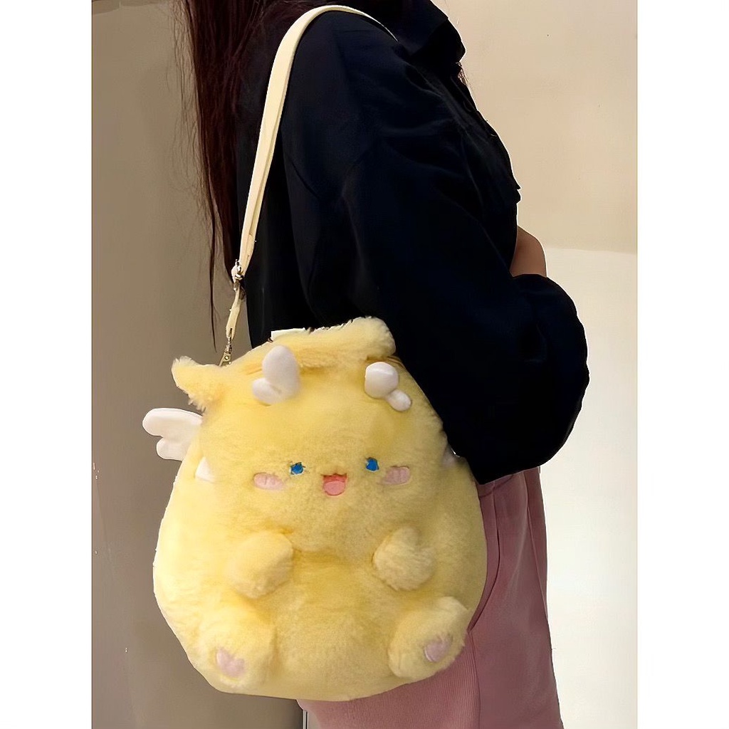 New Yellow Backpack Cute Plush Cartoon jk Lolita Student Schoolbag ins ...