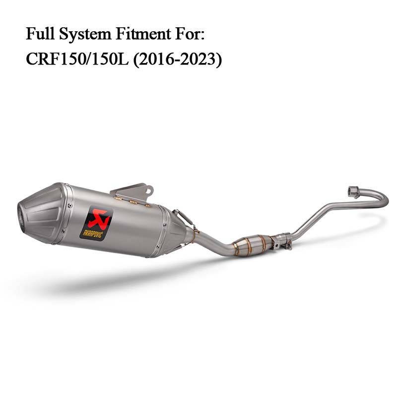 Honda CRF150/CRF150L Full Exhaust System 2016-2023 Akrapovic Muffler ...