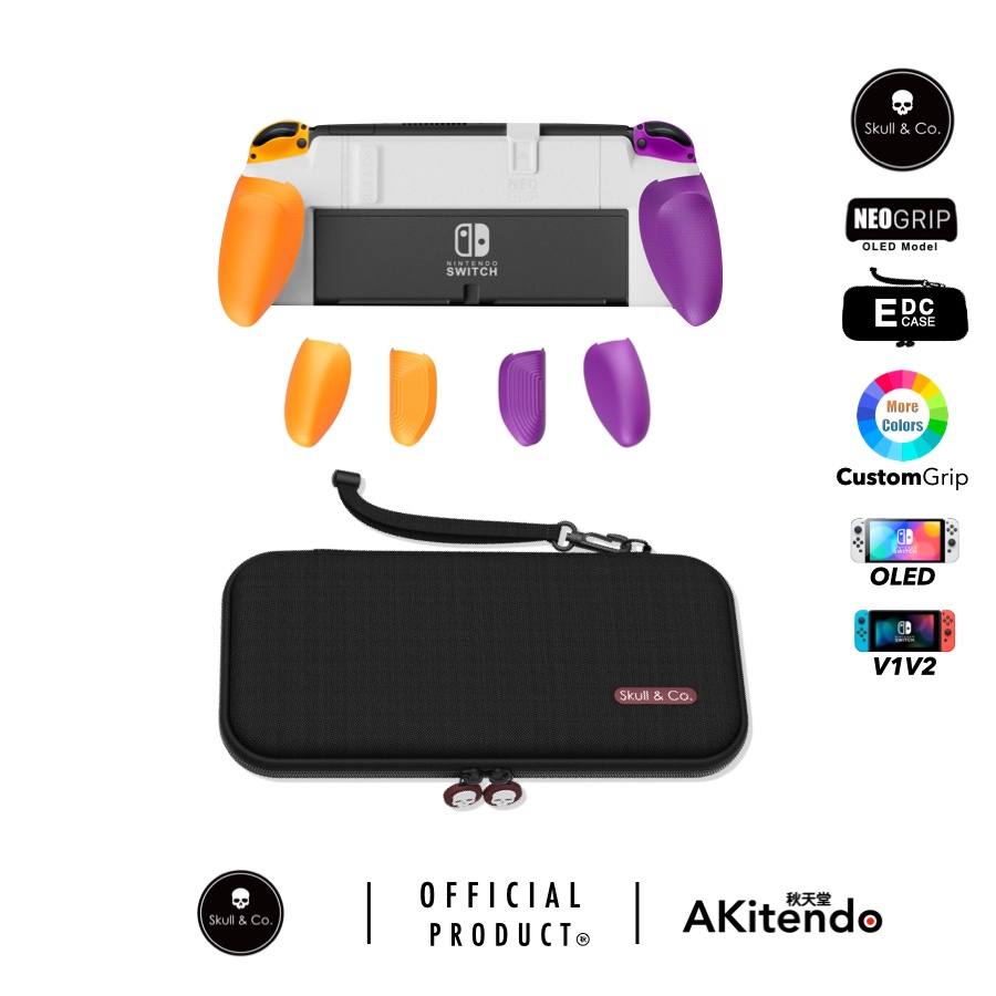 Skull & Co Neogrip Custom Grip Colors & EDC Case For Nintendo Switch ...