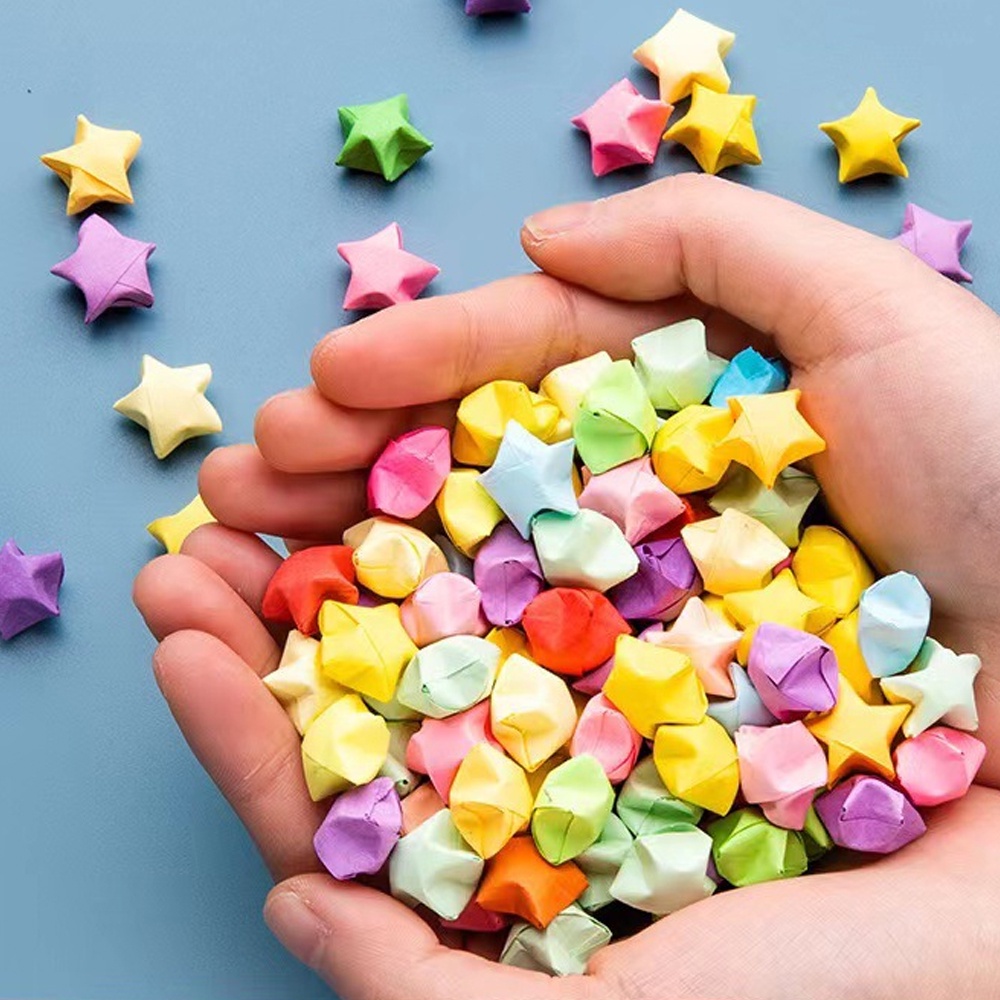 540pcs Colorful Paper Stars Origami DIY Stars Origami Paper Strips Fold ...