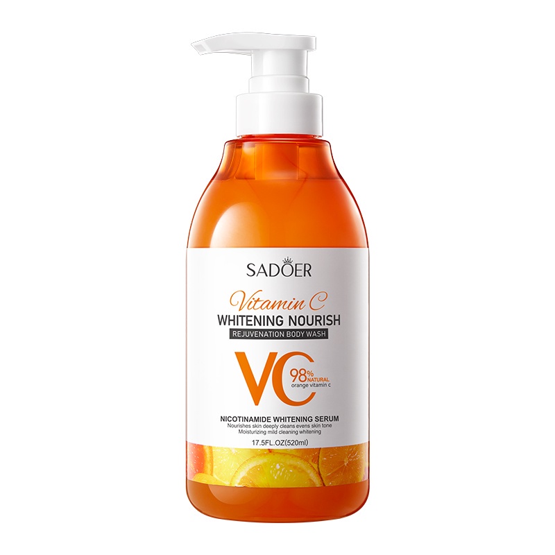 ROREC SADOER Vitamin C Whitening Nourish Rejuvenation Body Wash 98% Natural Orange VC ...