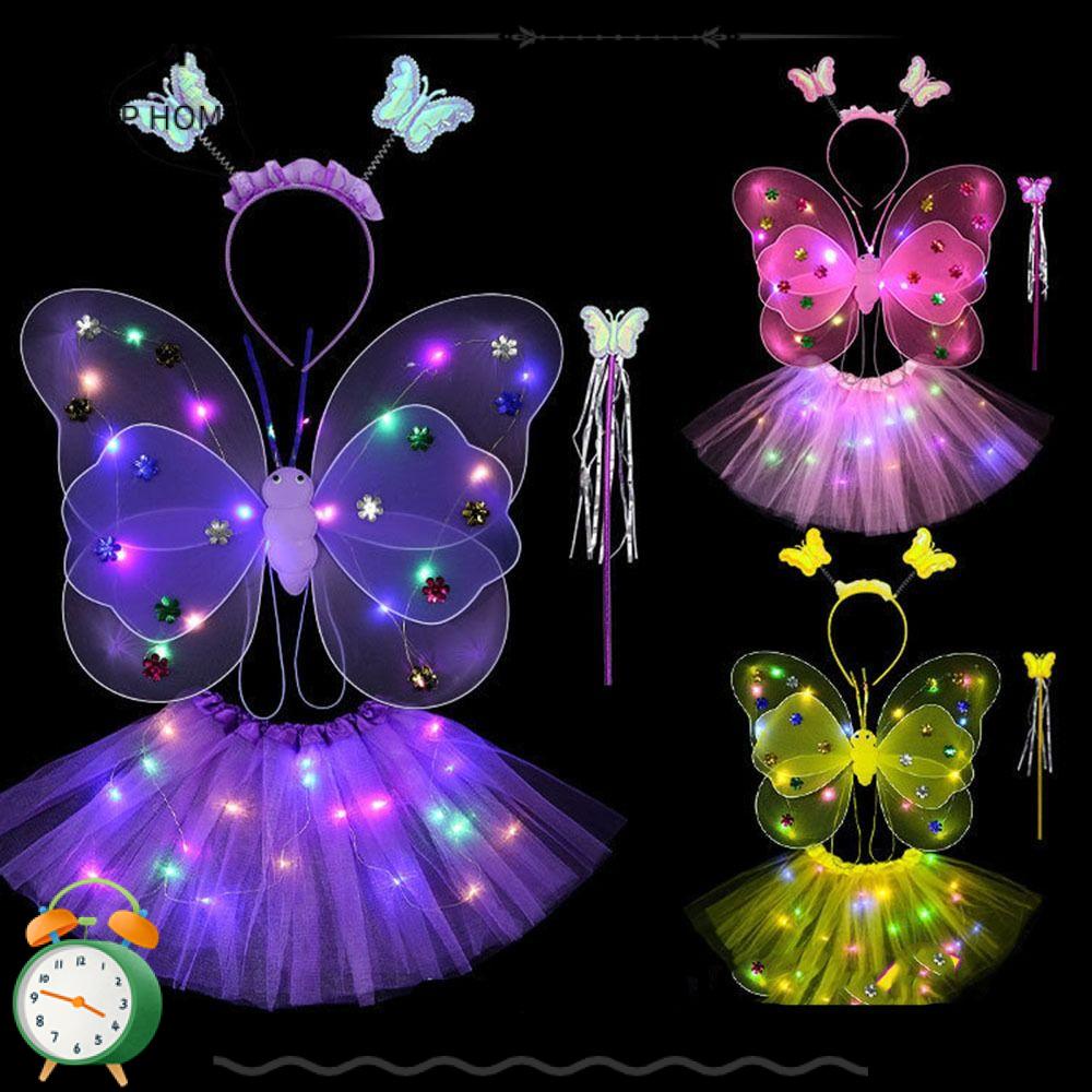 POP LED Children Costume Props Princess Hair Hoop Lights Suit 2-8year ...