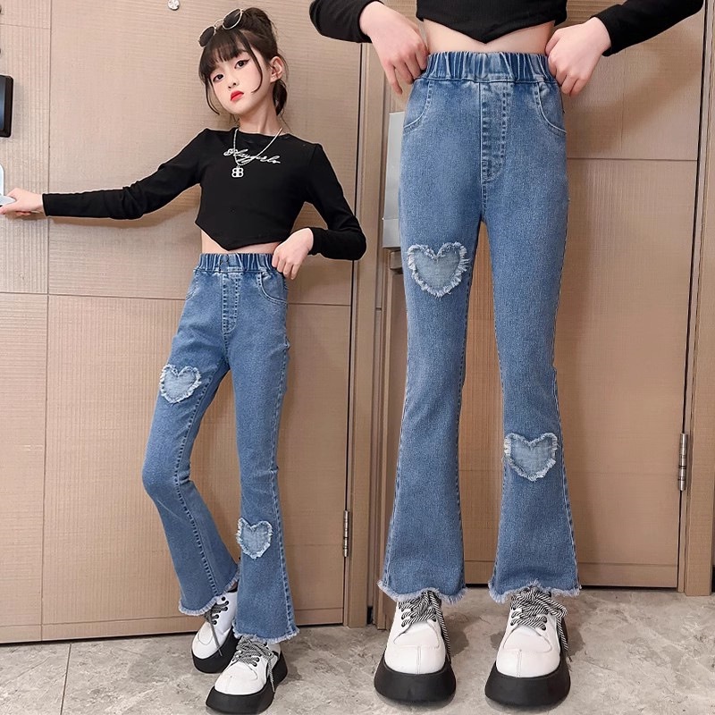 Girls Flared Jeans Girls Micro Flared Jeans | Shopee Malaysia