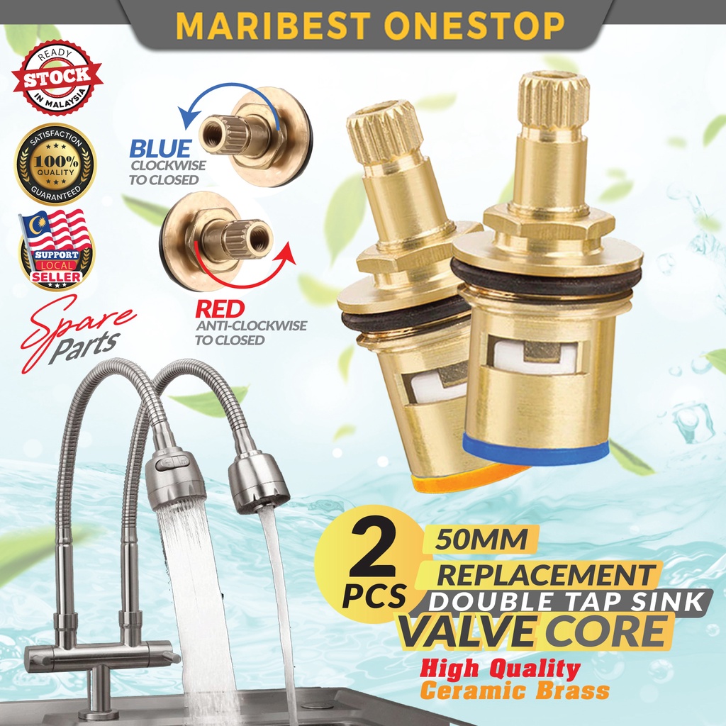 2PCS Replacement Valve Core for Double Sink Tap Faucet Valve Kitchen ...