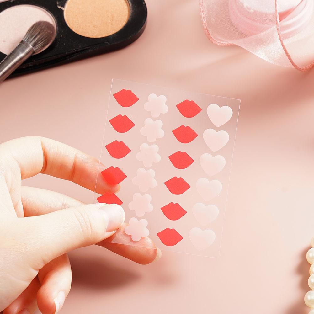 24pcs Red Pink Acne Patch Heart Flower Lip Shape Pimple Sticker ...