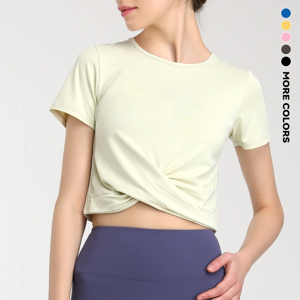 Women's Short Sleeve Workout Tops Sports Wear For Women Gym T-shirt ...
