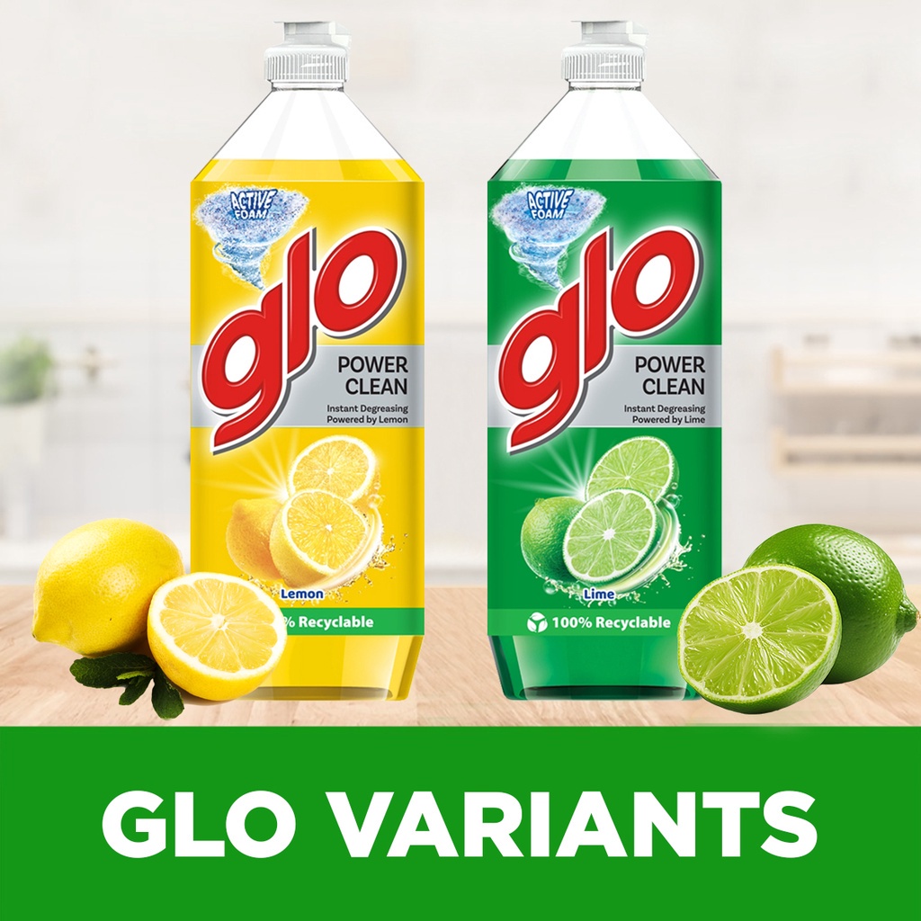 AGL (800ML/1200ML) Glo Active Foam Lemon/Lime Dishwash Liquid/ Refill ...