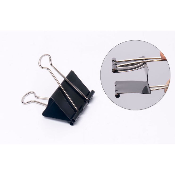 (𝐁𝐈𝐆 𝐒𝐇𝐎𝐏) Double Side Clip Black Paper Clip Binder Clip 32mm/50mm ...