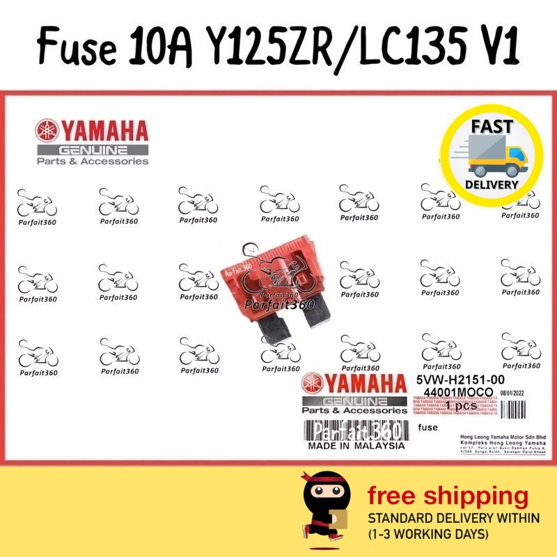 5VW-H2151 Y125ZR / LC135 V1 Fuse 10A Battery / Fius Bateri 100% HLY ...