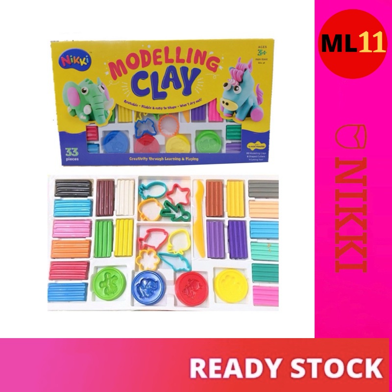 (33 PCS) NIKKI Fun Clay Modeling Clay Set With Accessories LS51 ...