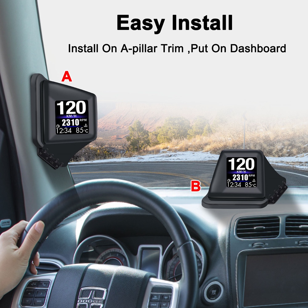 A401 NEW Car Head Up Display OBD METER OBD2+GPS Car Vehicle HUD ...