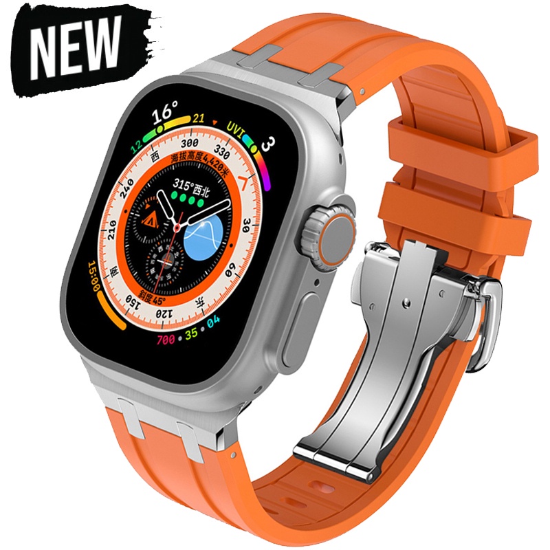 New titanium color clasp iWatch Ultra 2 49mm S9/8/7/6/5/4/SE 45mm 42mm ...