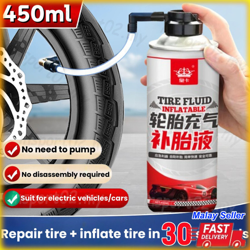 5 Bottles 450ml Tire Sealer Inflator Spray Emergency Repair Tire Puncture Urgent Use Tyre ...