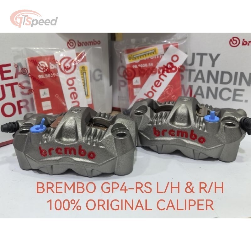 OFFICIAL DEALER -100% ORIGINAL -BREMBO GP4-RS 108MM LH RH CALIPER -TITANIUM-120C78310/120C78320 ...