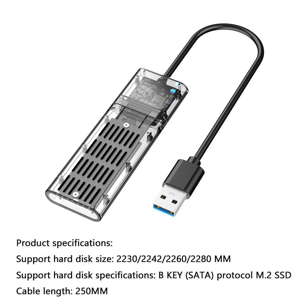 AU M2 SSD Case M.2 to USB3.0 Gen 1 SATA NGFF Hard Disk Enclosure Box ...