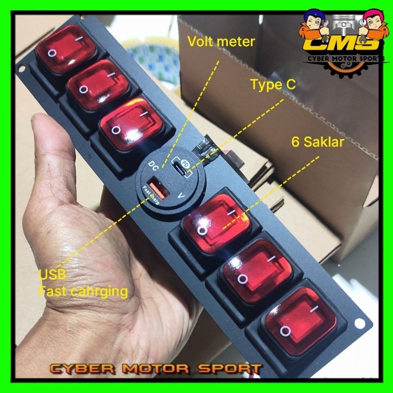 Universal 12v 24v LED car dashboard panel switch. Usb fast charging ...