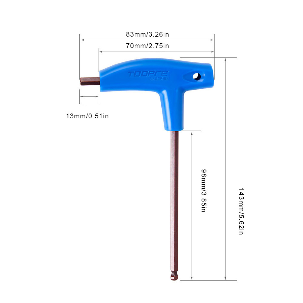 MTB Road Bicycle Allen Key T-Type Plastic Handle Wrench S2 Tool Set ...