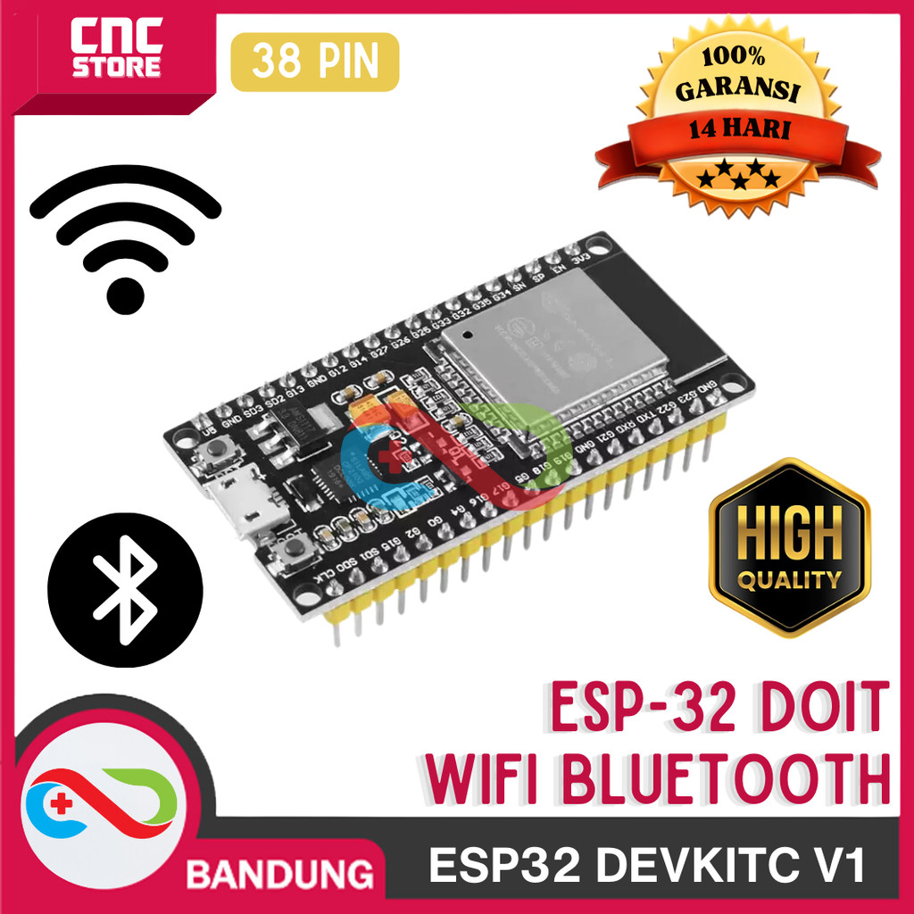 Esp32 ESP-32 DOIT WIFI BLUETOOTH IOT ESP-32S DEVELOPMENT BOARD 38 PIN ...