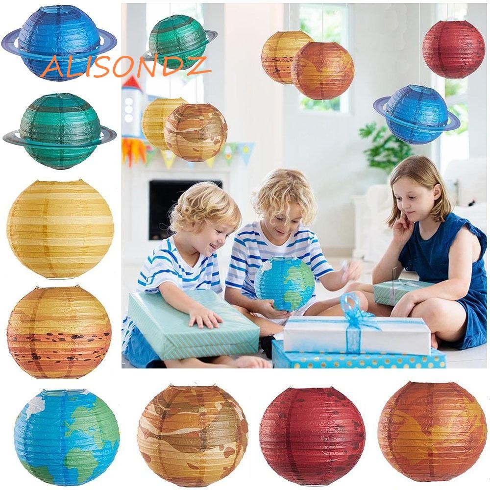 ALISONDZ Hanging Planet Paper Lanterns, Portable Galaxy Space Theme ...