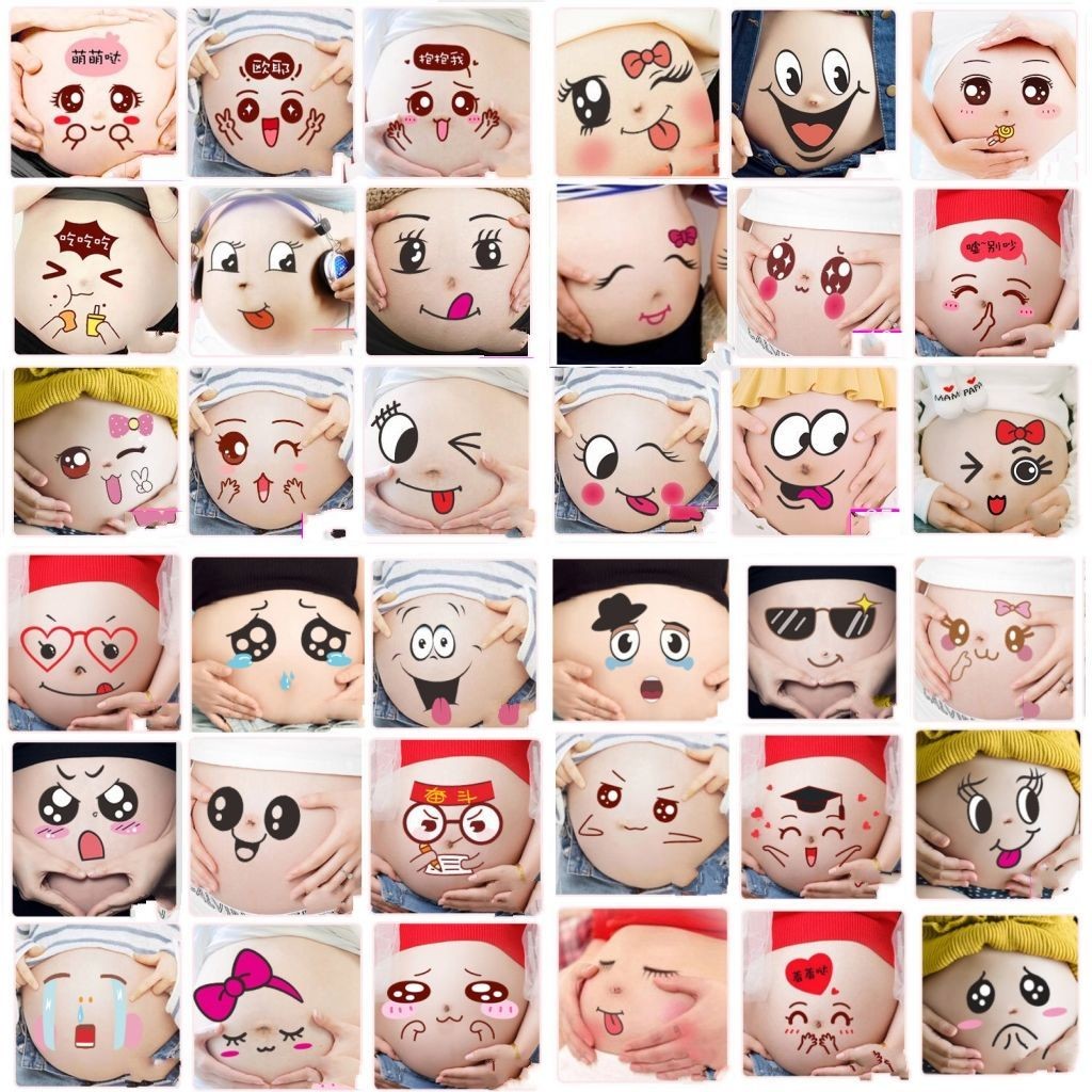 68/pregnant Women Belly Stickers Pregnant Women Belly Stickers Pregnant ...