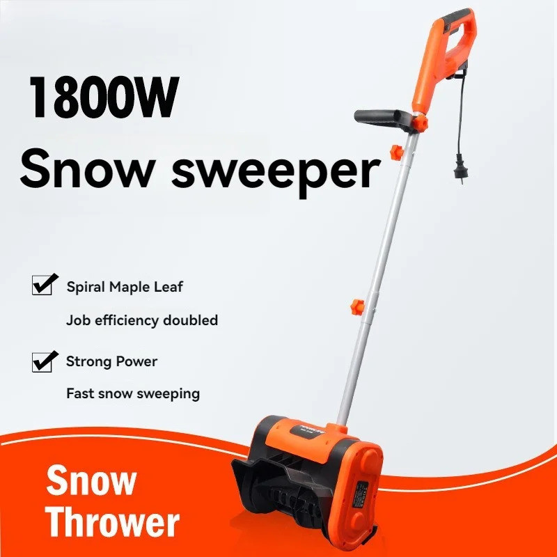 Snow Removal Machine Electric Snow Plow Hand-pushed Snow Blower Small ...