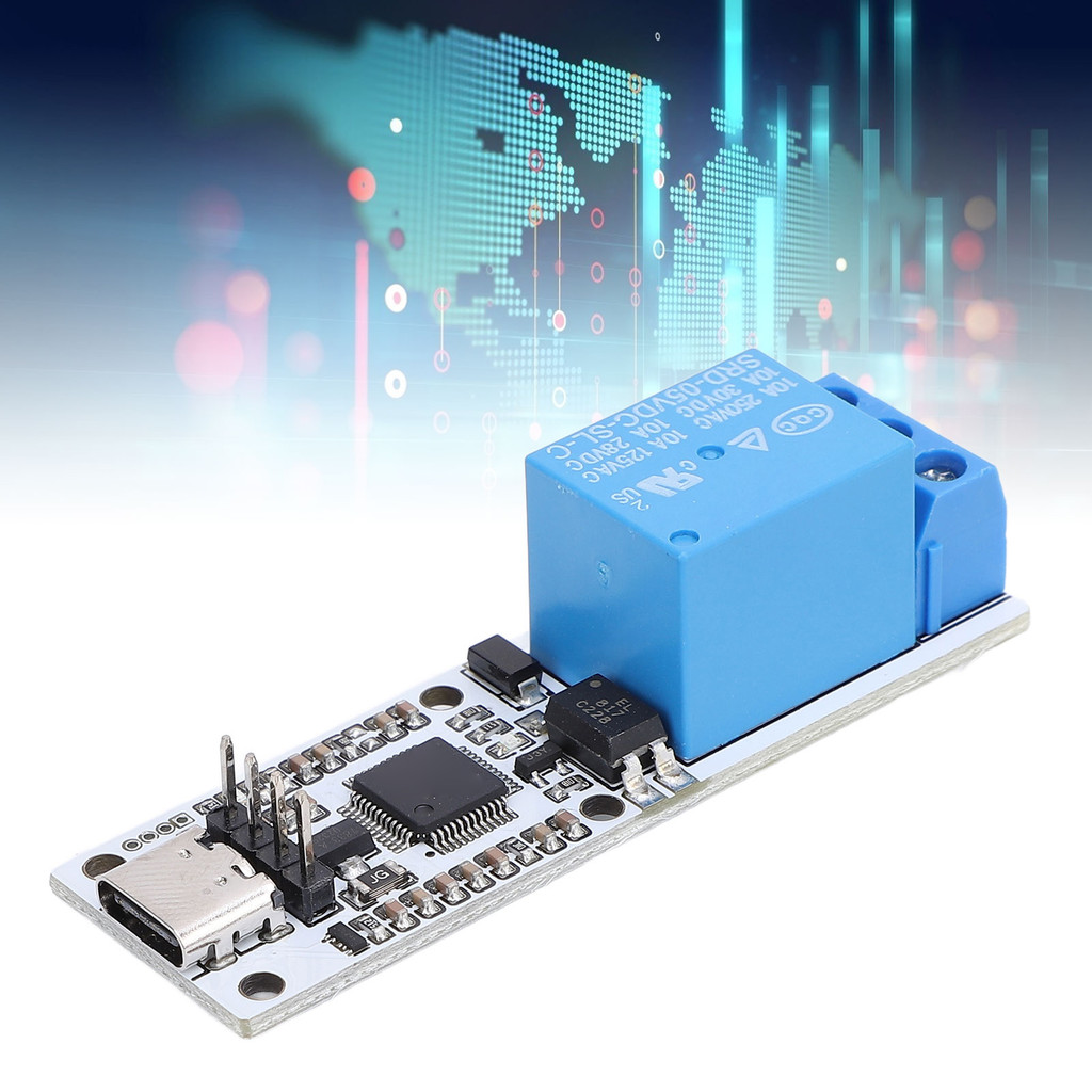 [sunjiac] 1 Channel Relay Module USB To Serial Control Module With Type ...