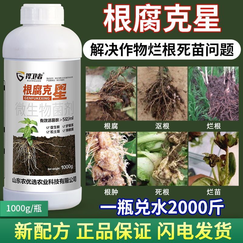 根腐克星根腐急救枯草芽孢杆菌哈茨木霉菌立枯病死根烂根生物菌肥Root Rot Cure Star Root Rot Emergency ...