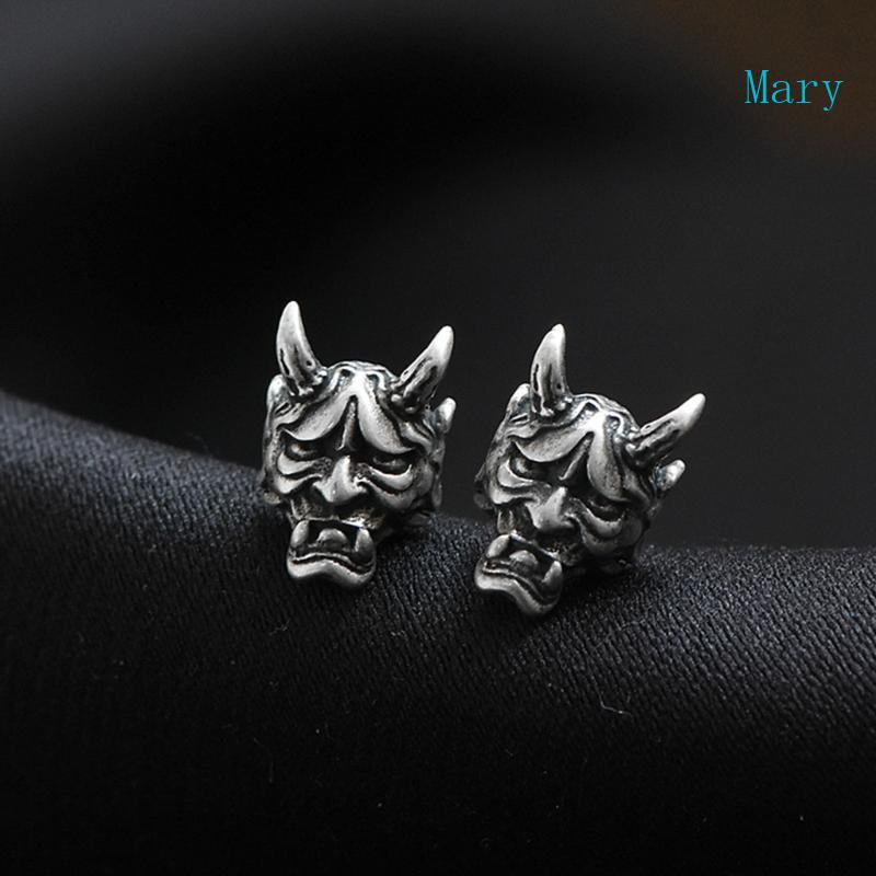 Mary Prajna Earrings Ox Horn Skull Stud Earrings Nordic Retro Viking ...