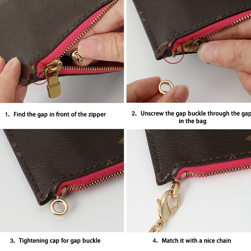 EverToner 2Pcs Pure Copper Bag Zipper Transform Buckles Accessories DIY ...